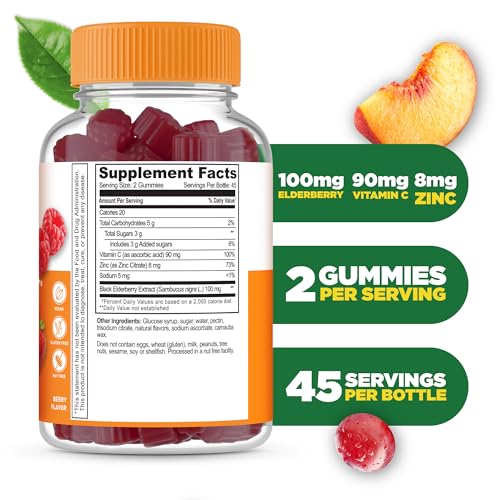 90 count elderberry gummies for adults