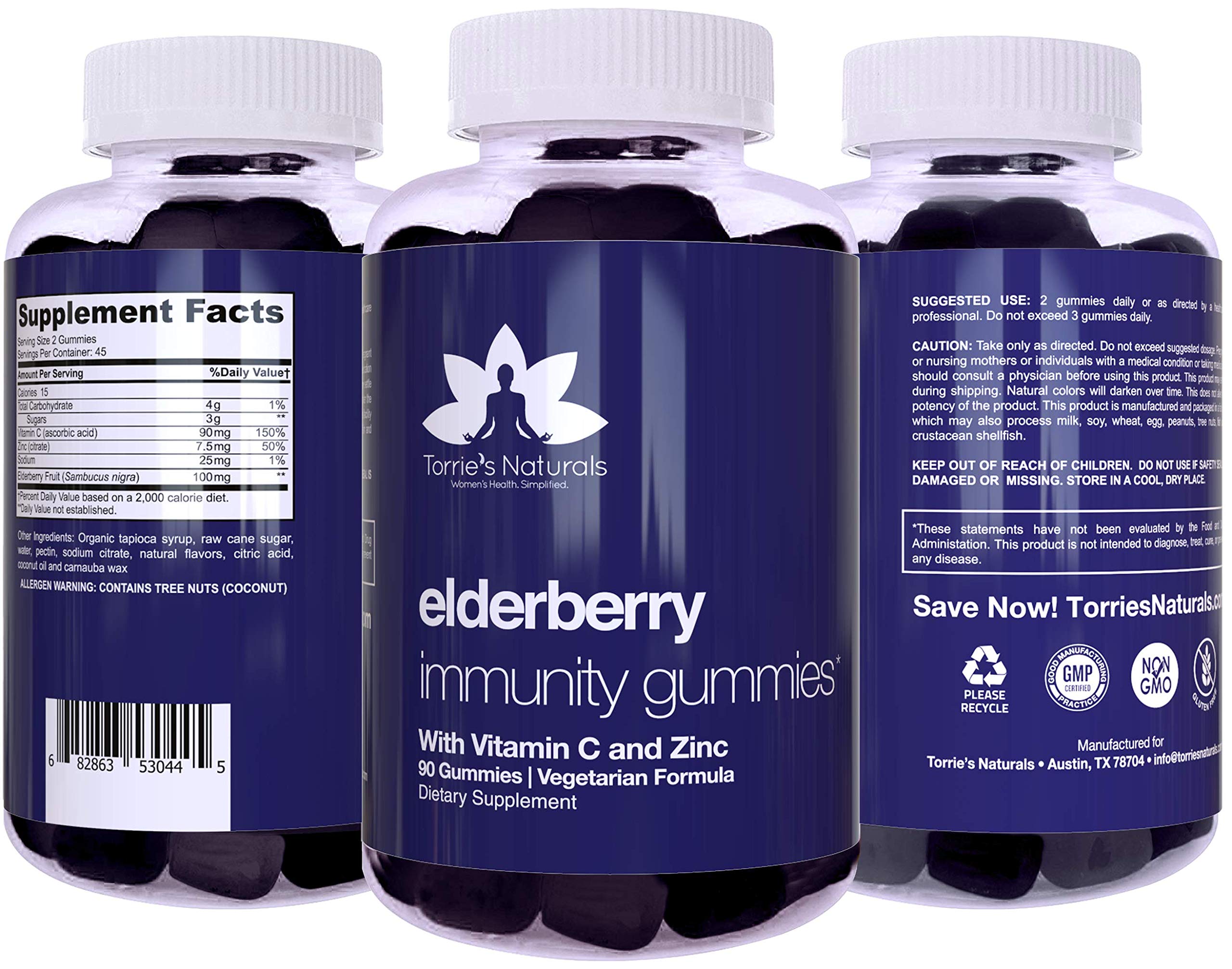 90 count elderberry gummies for all ages