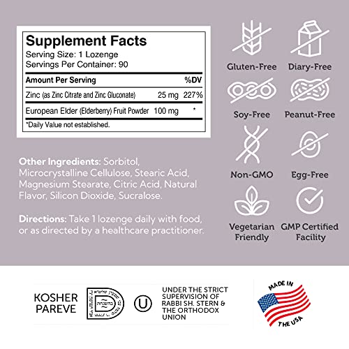 90 count elderberry zinc lozenges