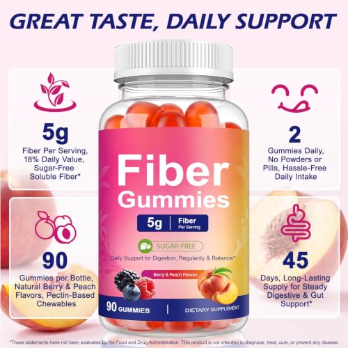 90 count fiber gummies for daily use