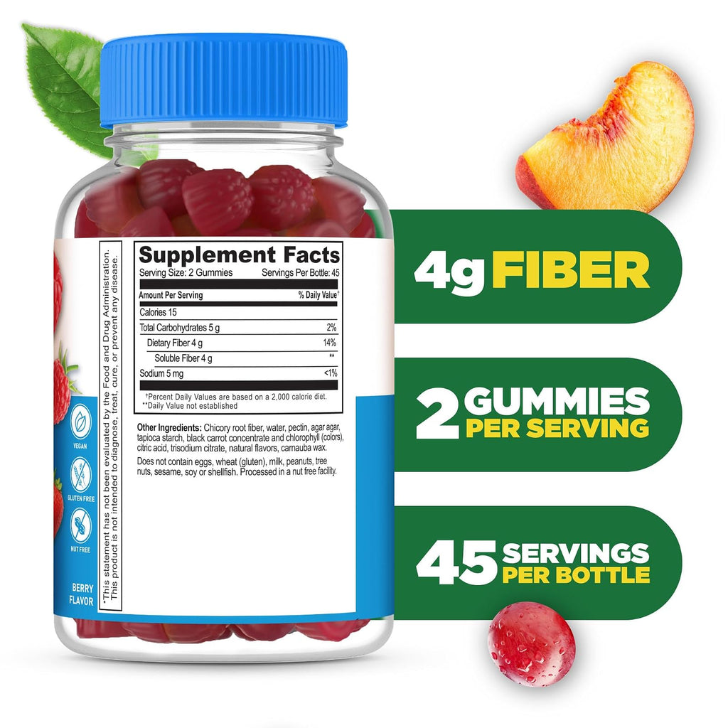 90 count fiber gummies for digestion