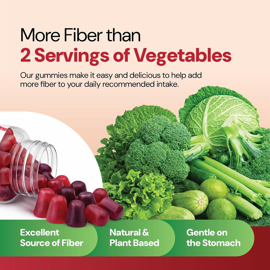 90 count fiber gummies for gut health