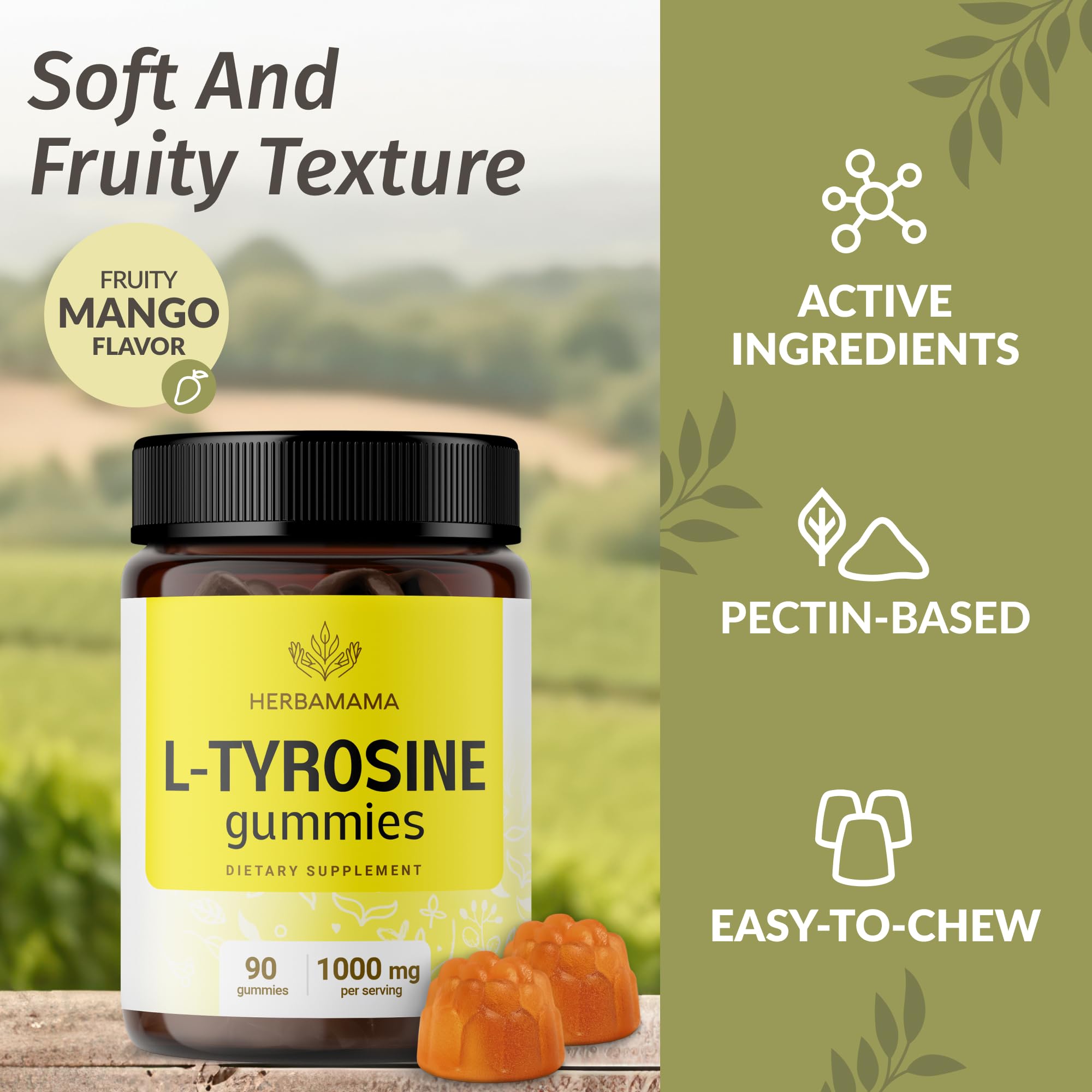 90 count focus and energy gummies