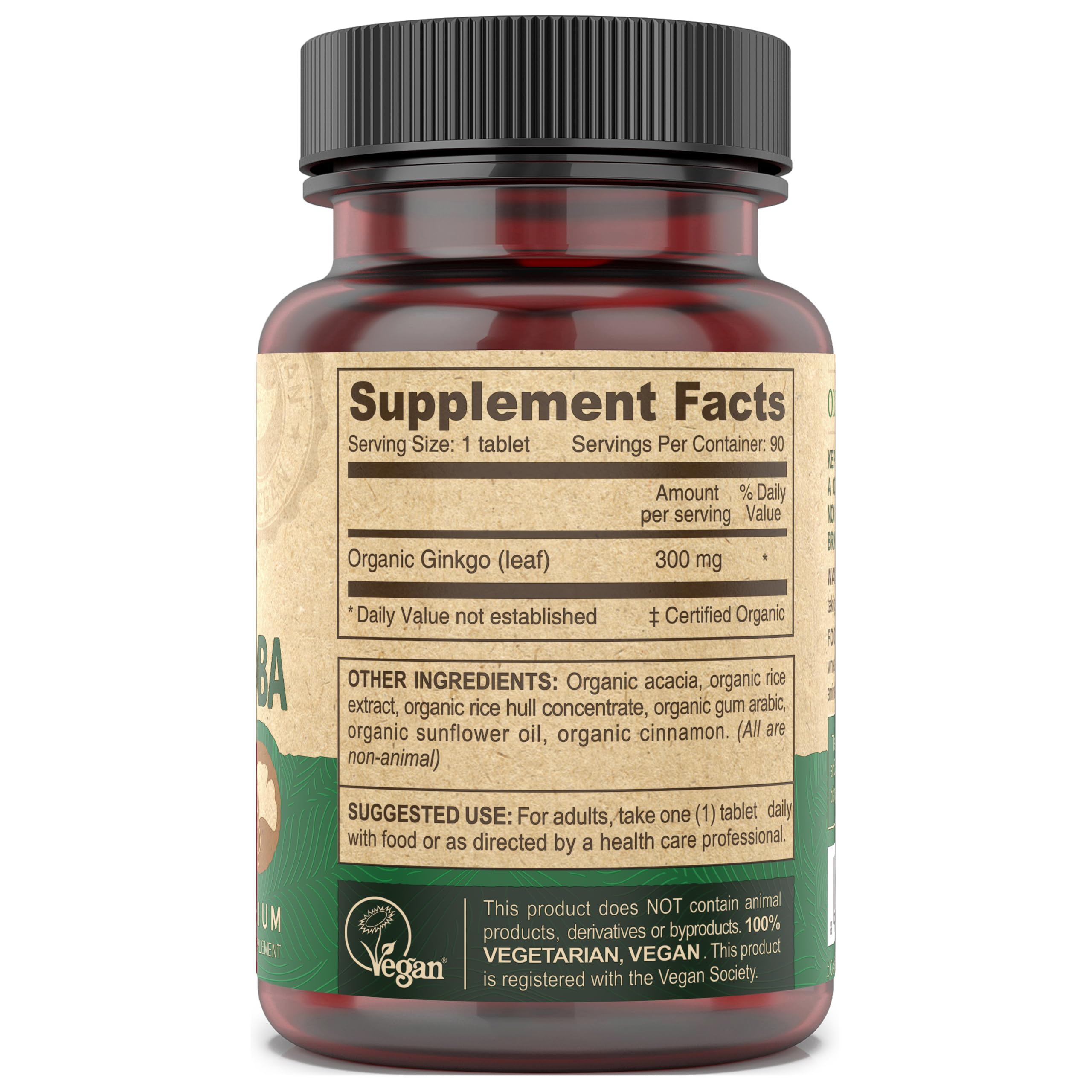 90-count ginkgo biloba bottle