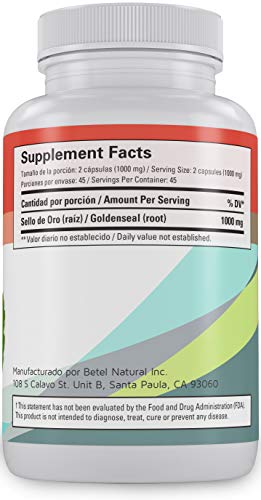 90 count goldenseal for wellness