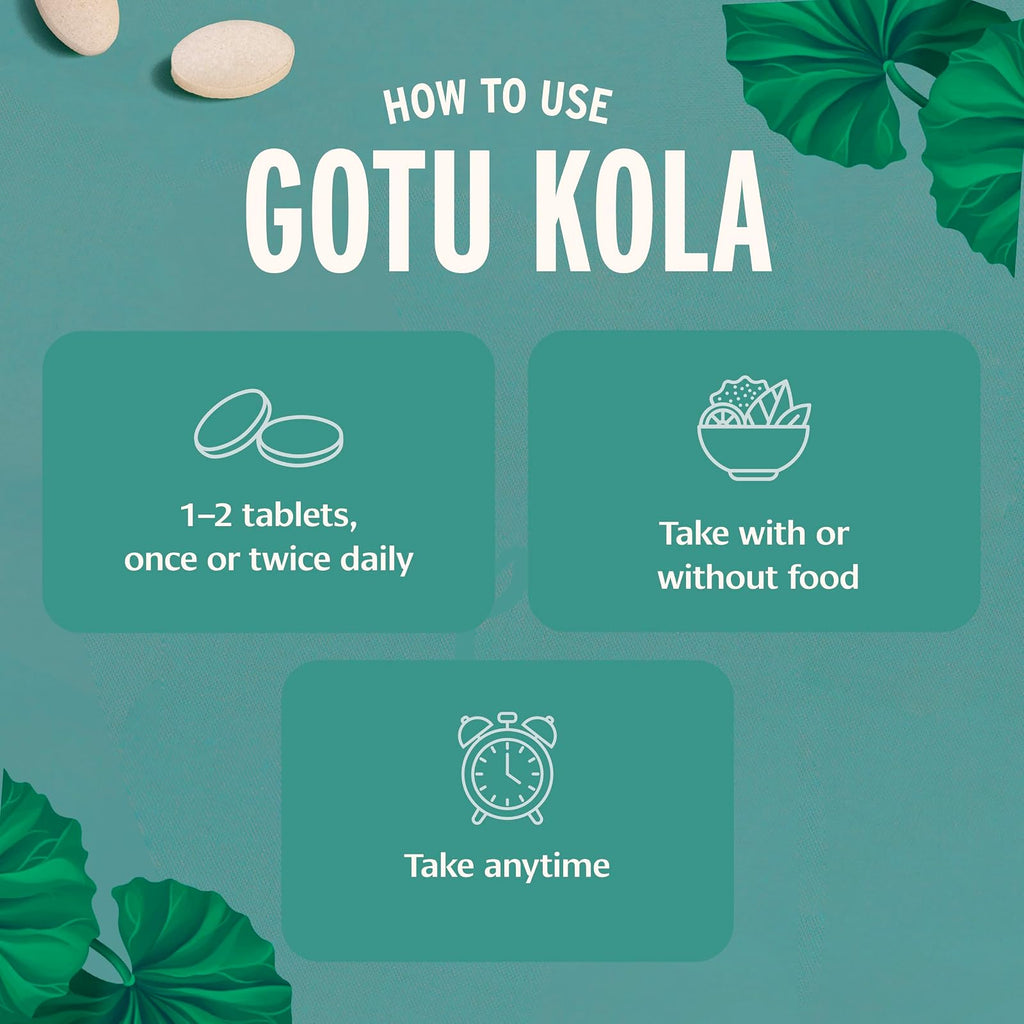 90 count Gotu Kola tablets for wellness