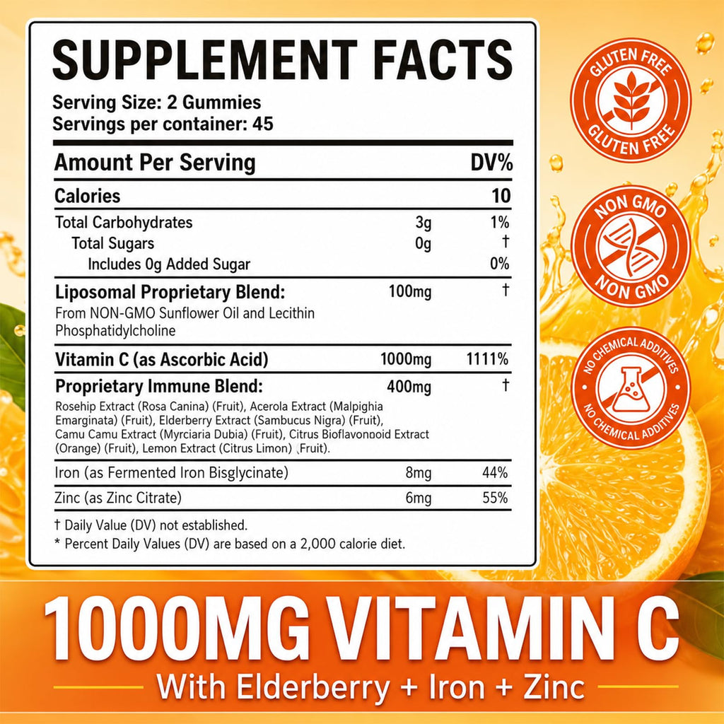 90 count gummy vitamin C bottle