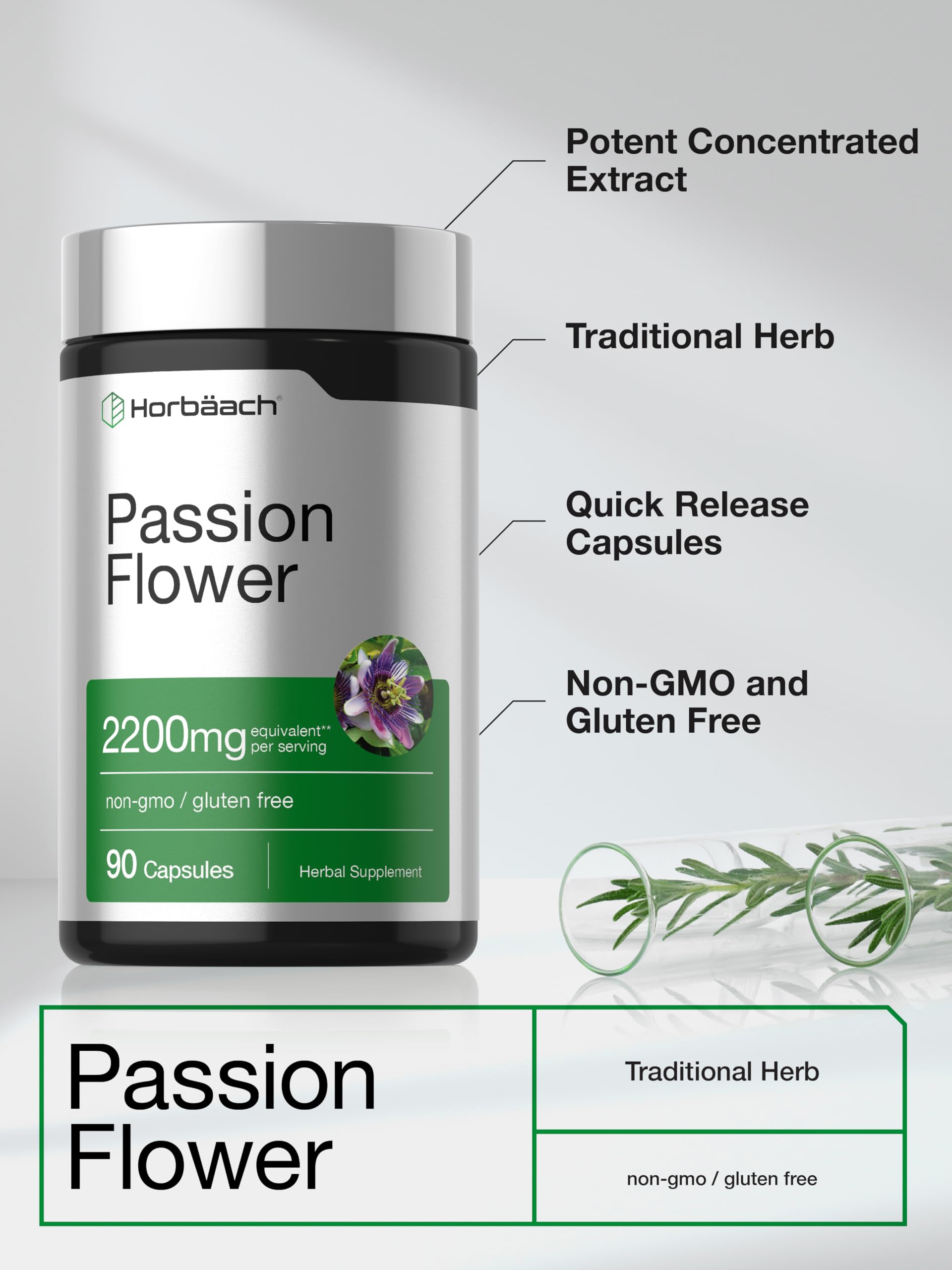 90 count herbal supplement bottle