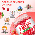 90 count iron gummies for adults