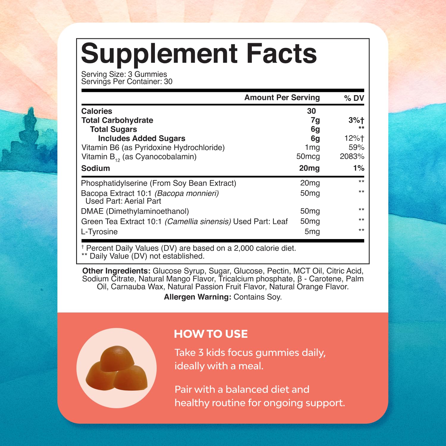 90 count kids focus gummy vitamins