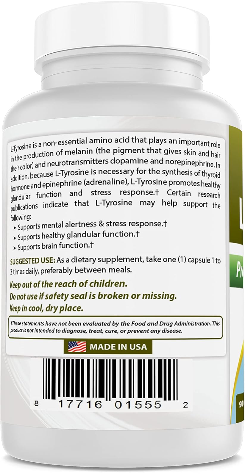 90 count l-tyrosine capsules
