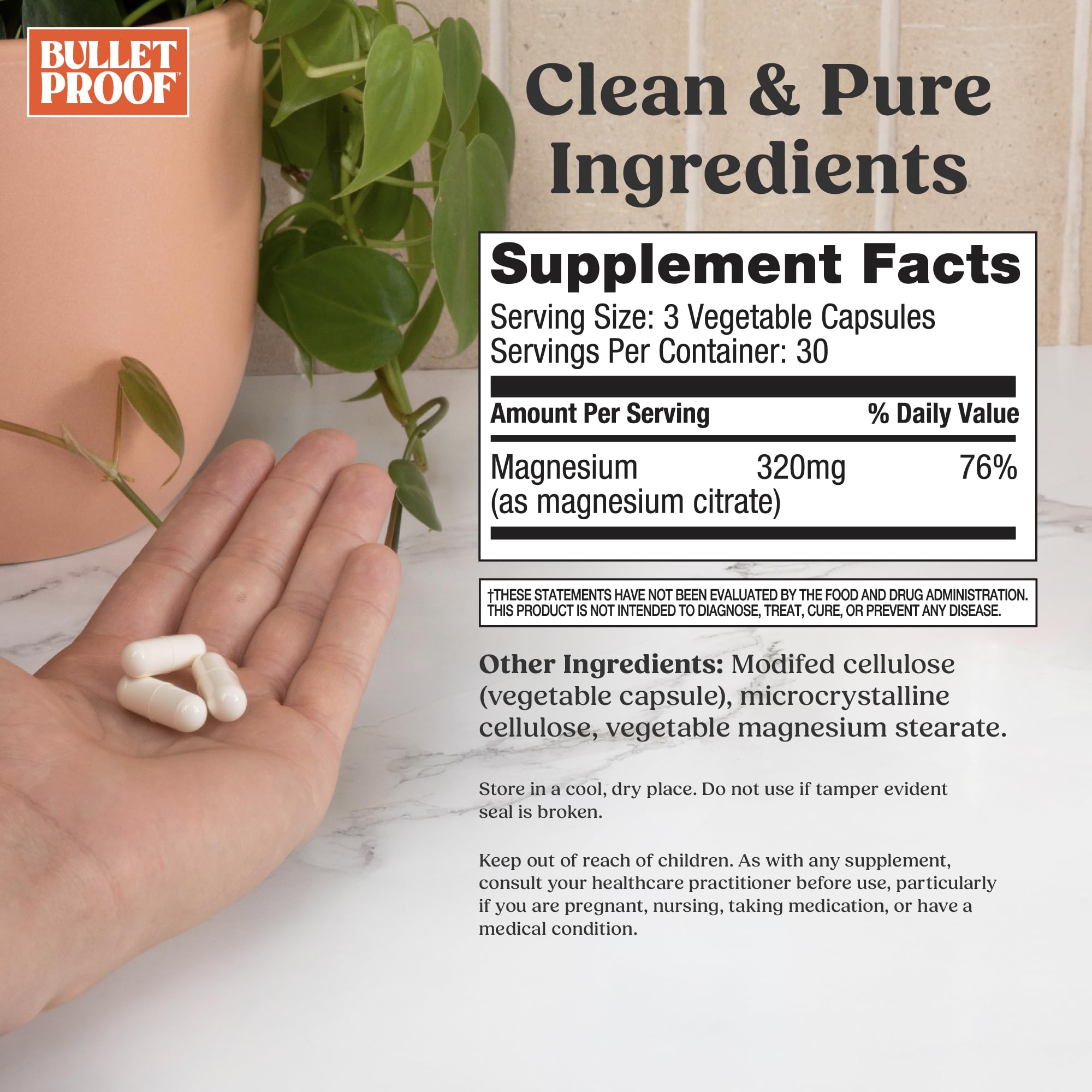 90 count magnesium capsules for daily health