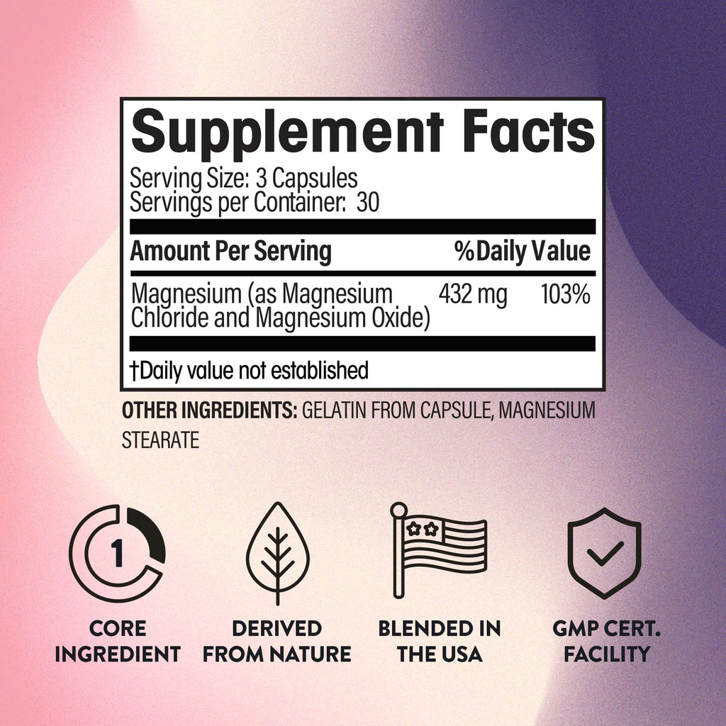 90 count magnesium for energy boost