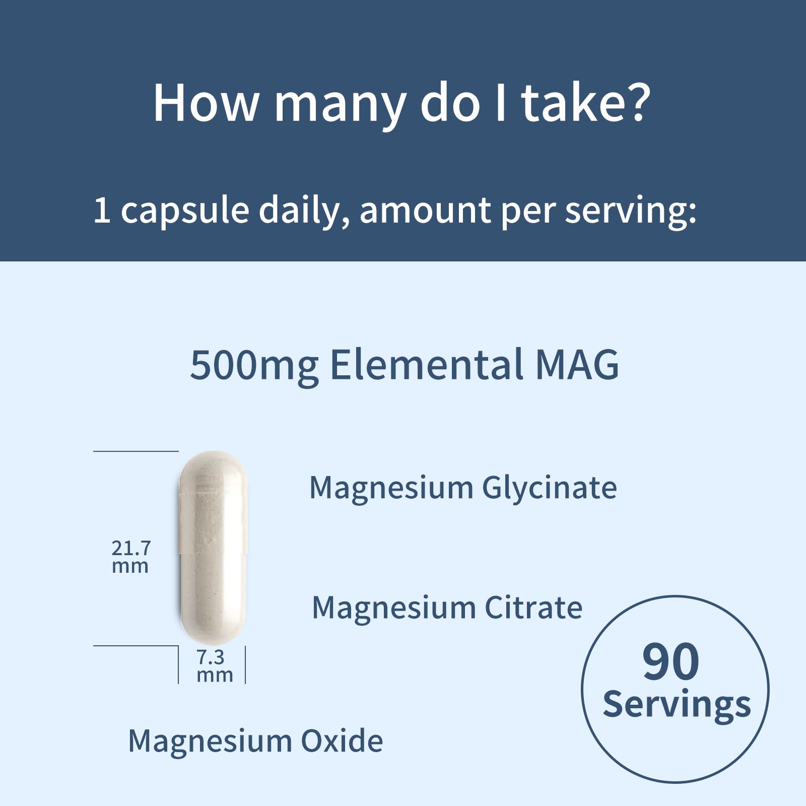 90 count magnesium glycinate for daily use