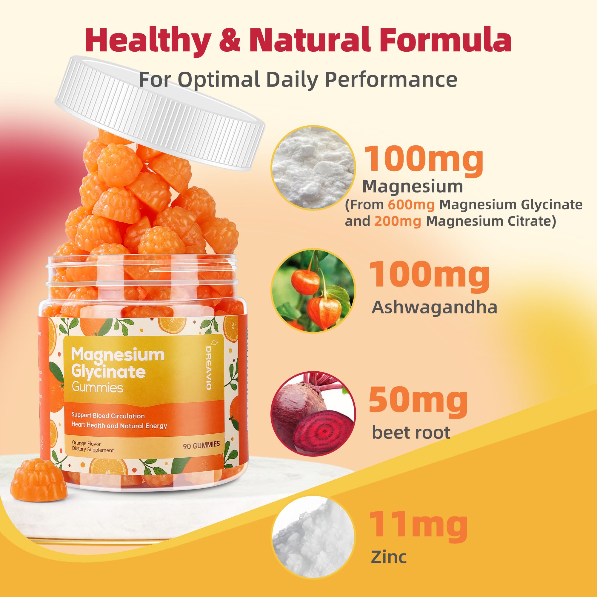 90 count magnesium gummies for daily use
