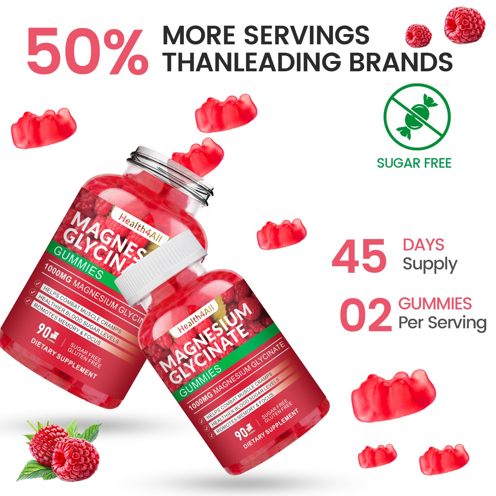 90 count magnesium gummies pack
