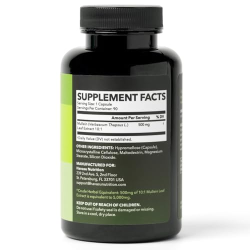 90 count mullein capsules for daily use