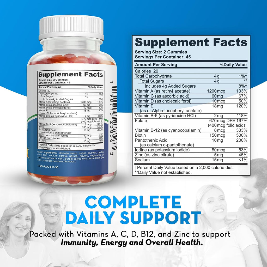 90 count multivitamin gummies for adults