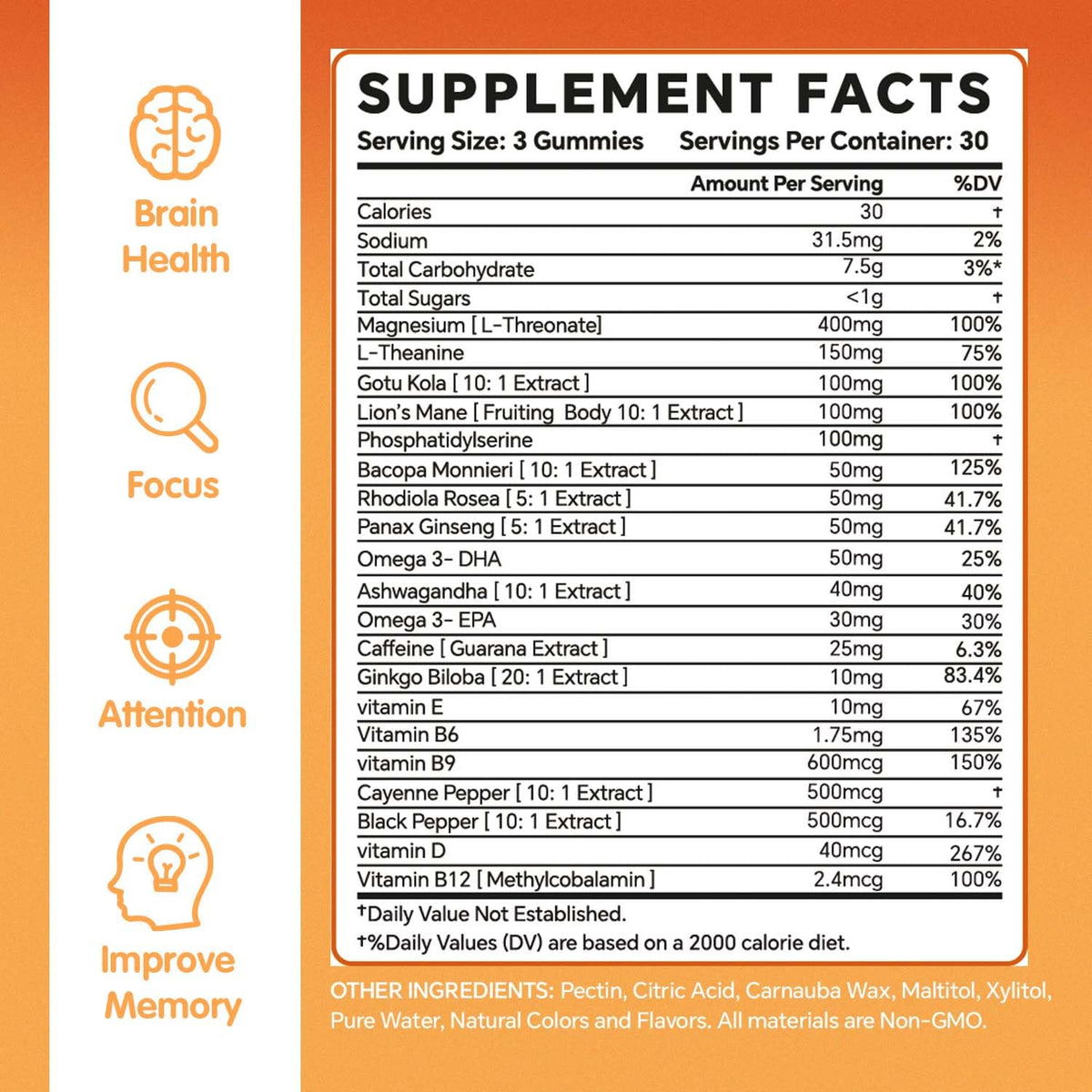 90 count multivitamins for focus