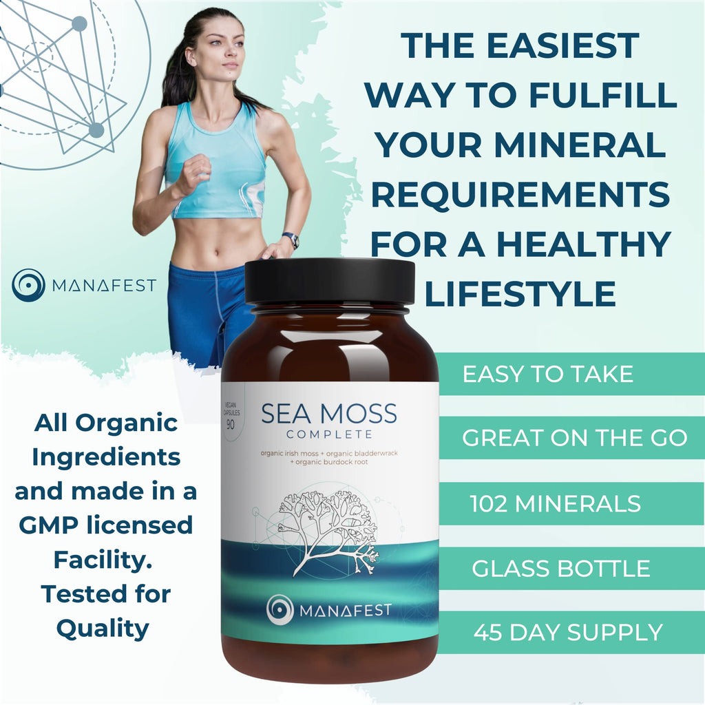 90 count sea moss capsules for convenience