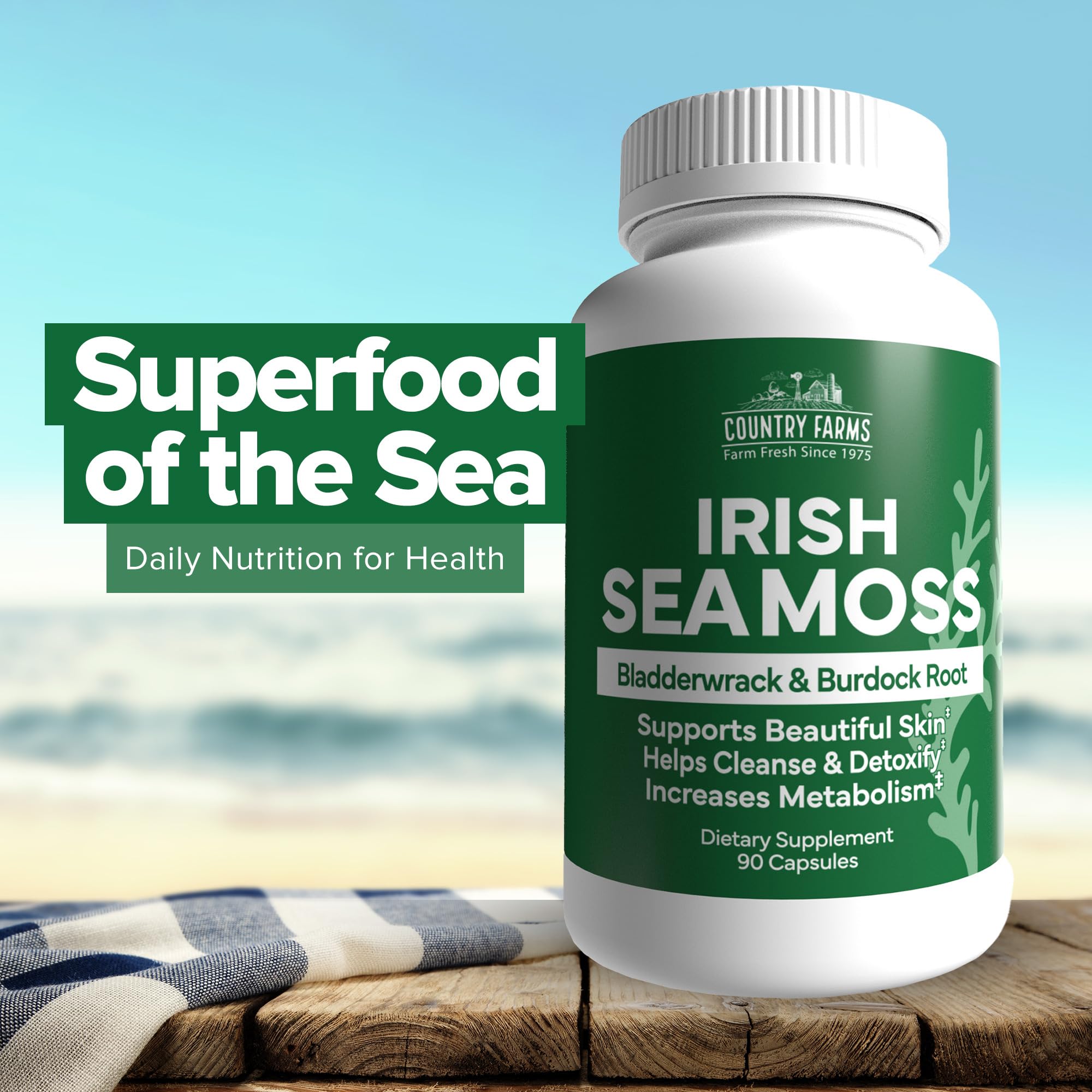 90 count sea moss capsules for convenience