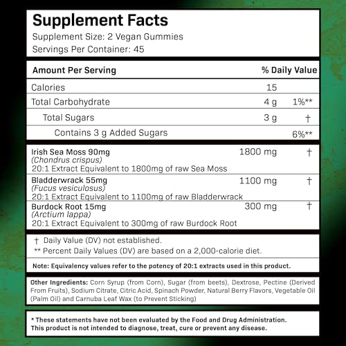 90 count sea moss gummy bottle