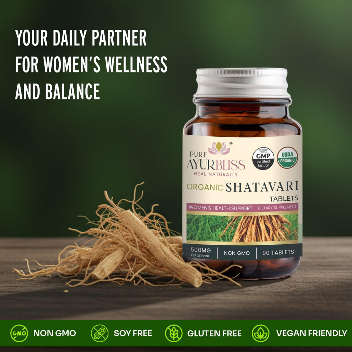 90 count Shatavari tablets for hormonal balance