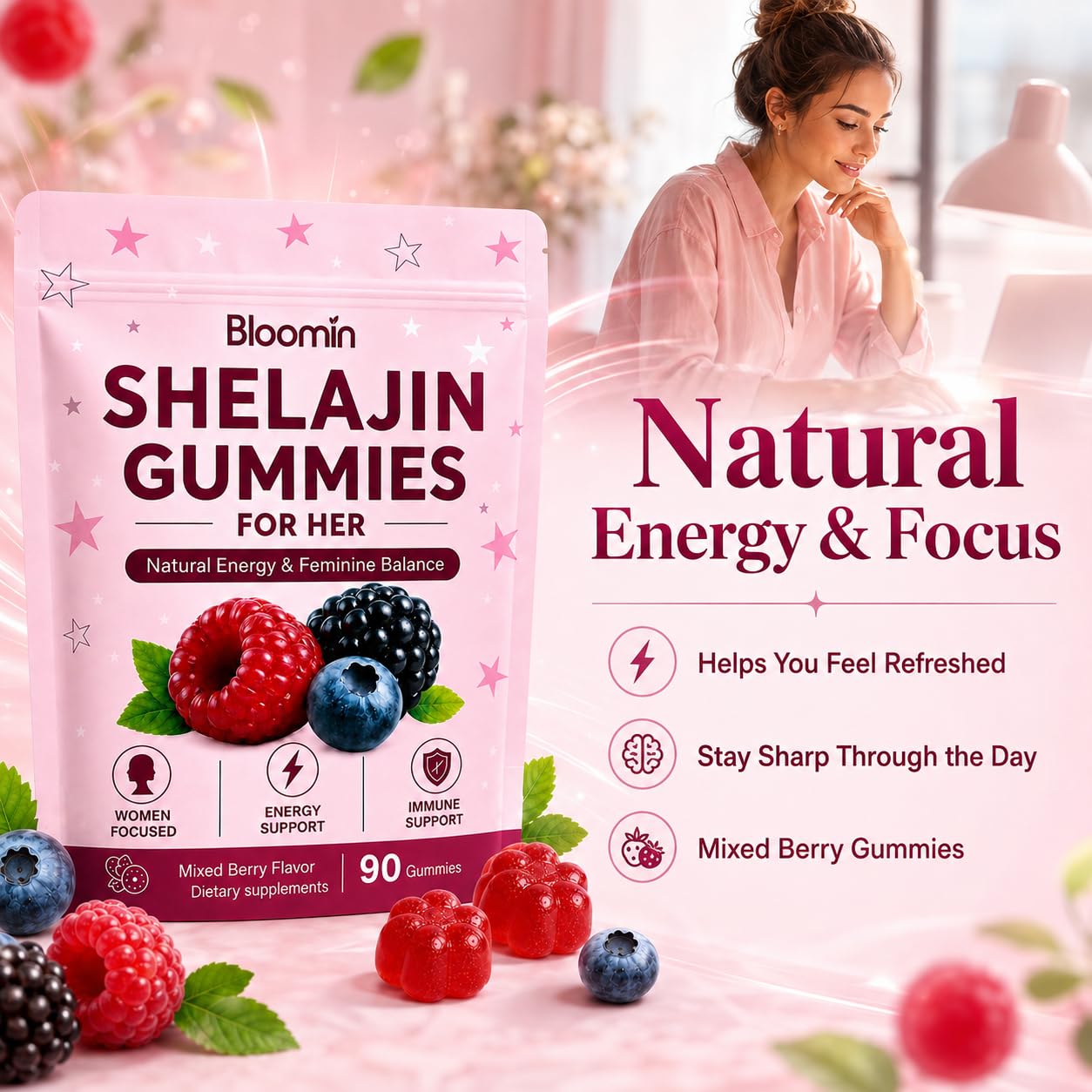90 count Shilajit gummy benefits