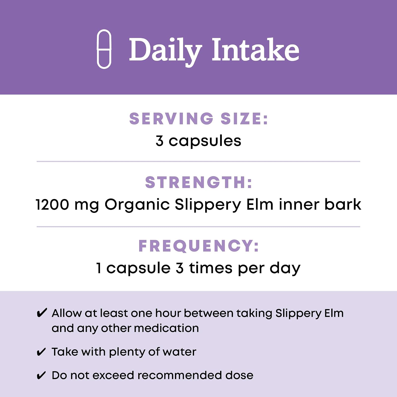 90 count slippery elm capsules