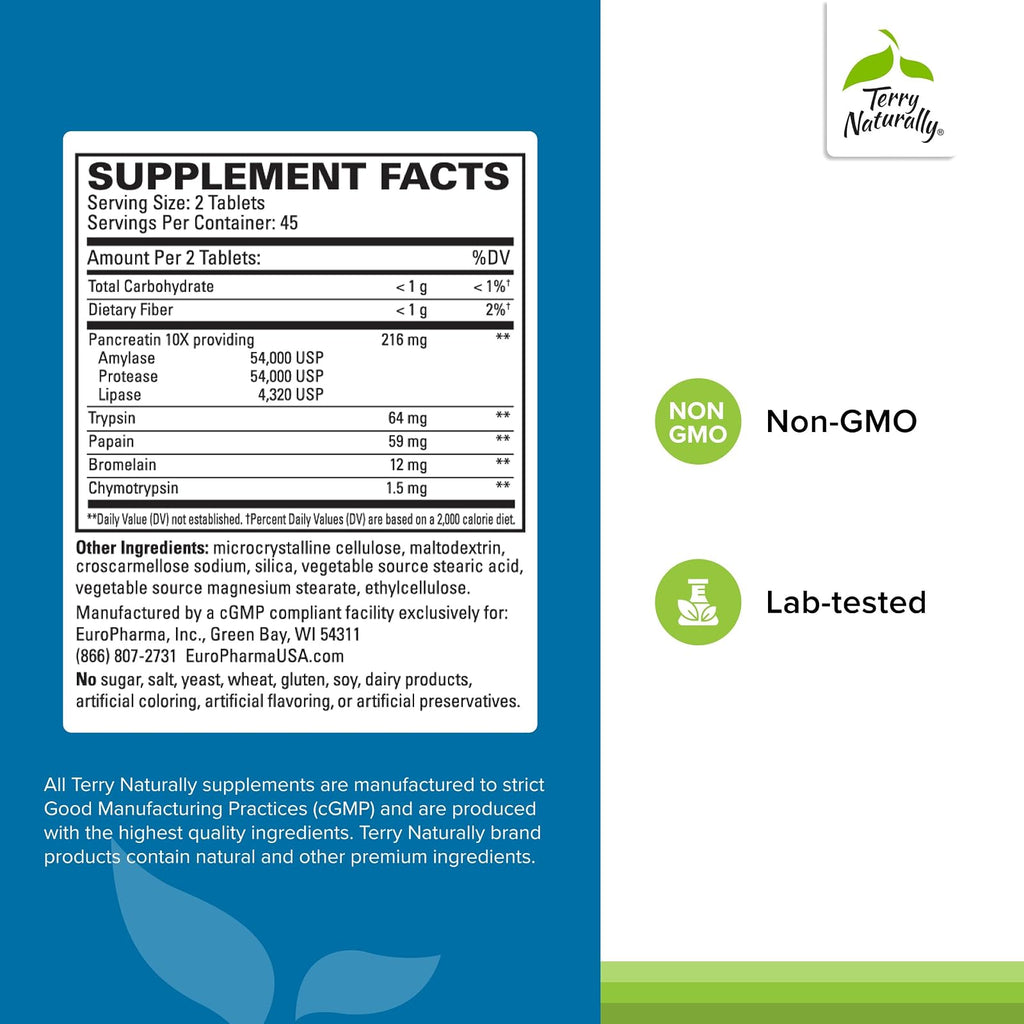 90 count Terry Naturally digestive support