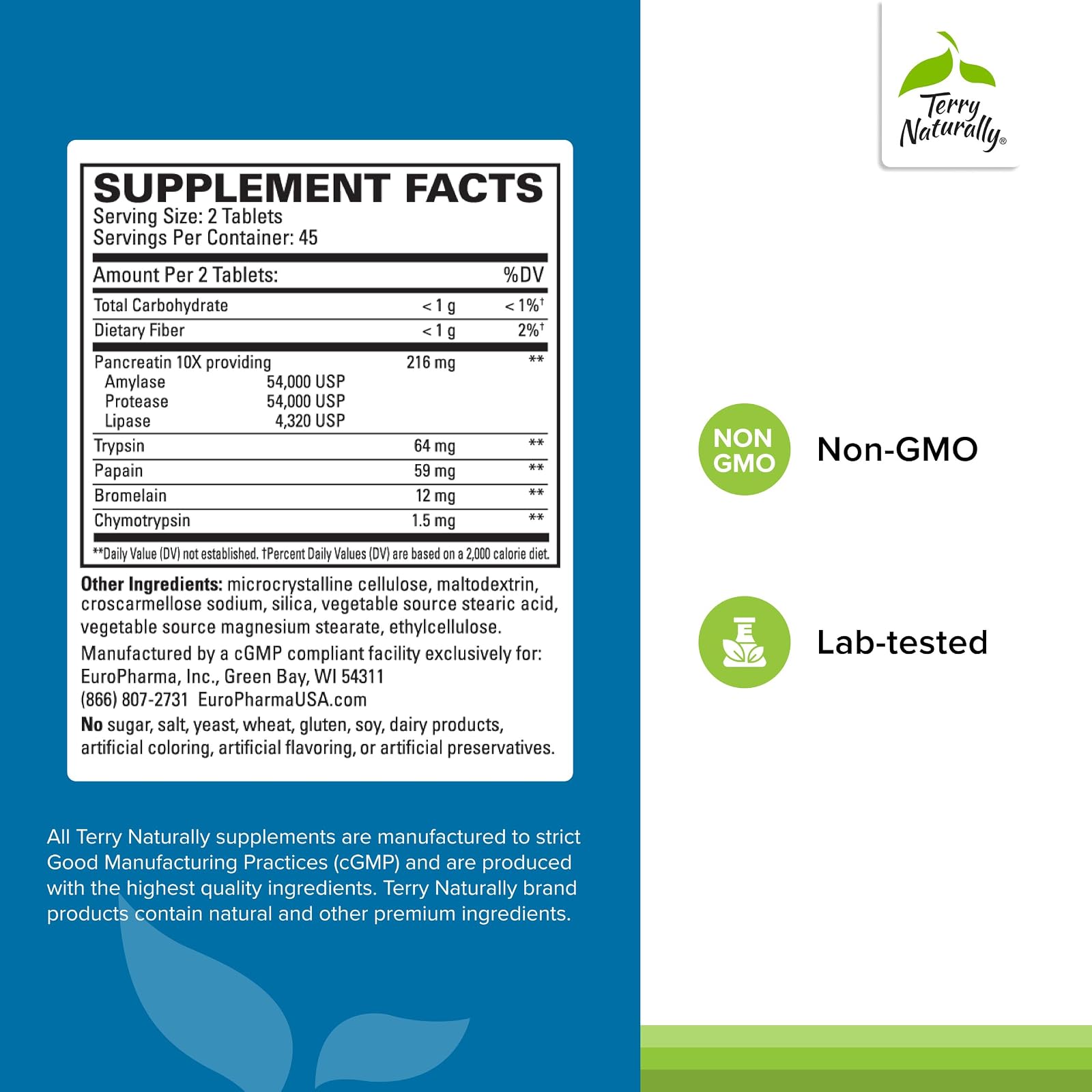 90 count Terry Naturally digestive support
