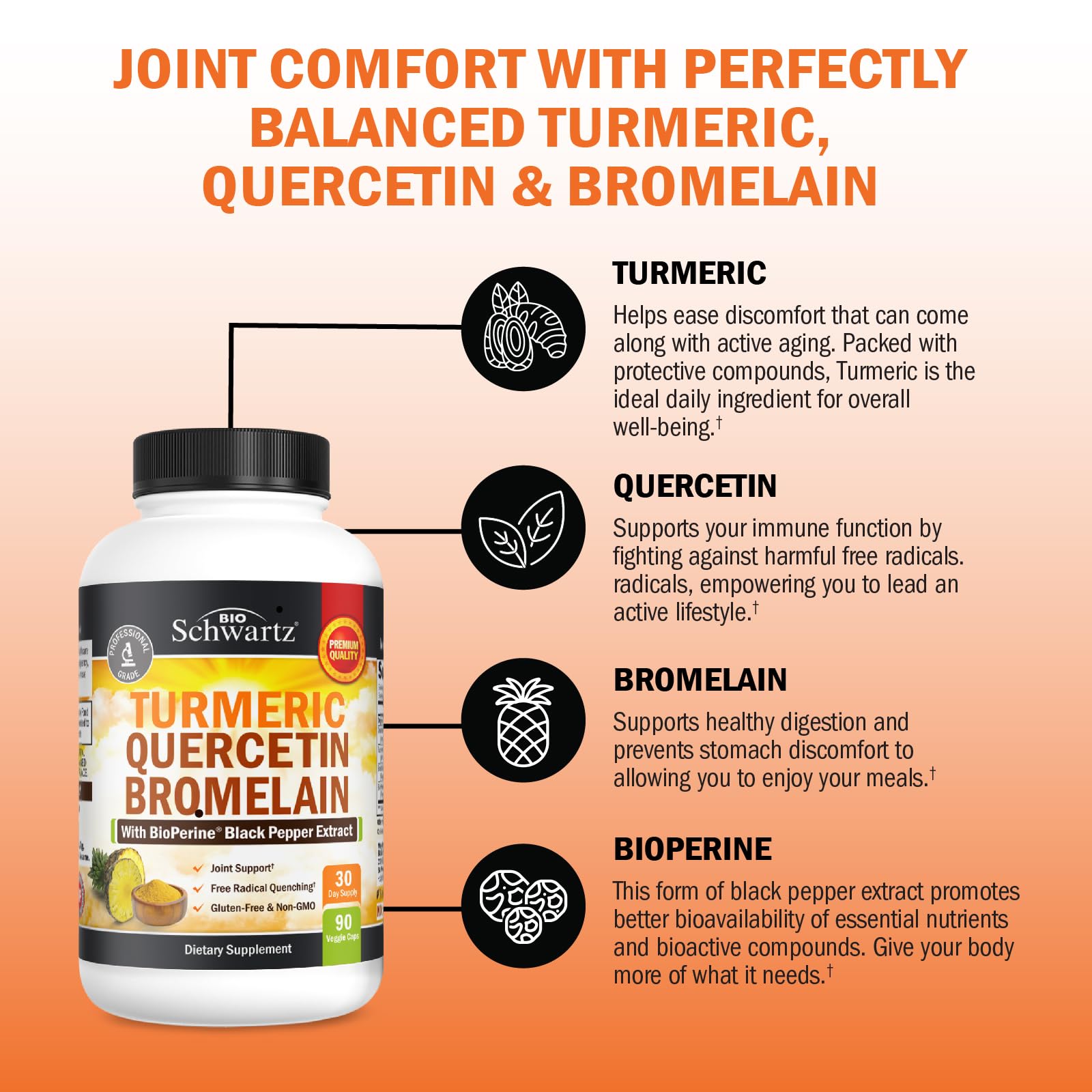 90 count turmeric capsules for convenience