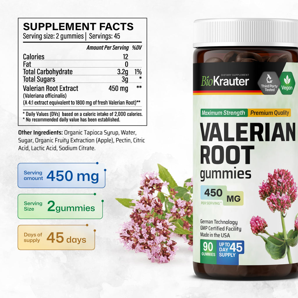 90 count valerian root gummies for wellness