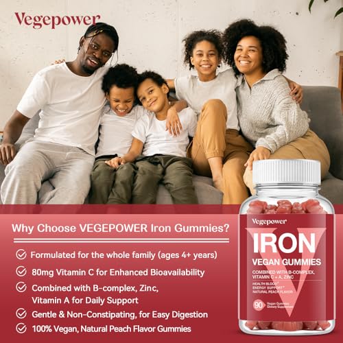 90 count vegan iron gummies