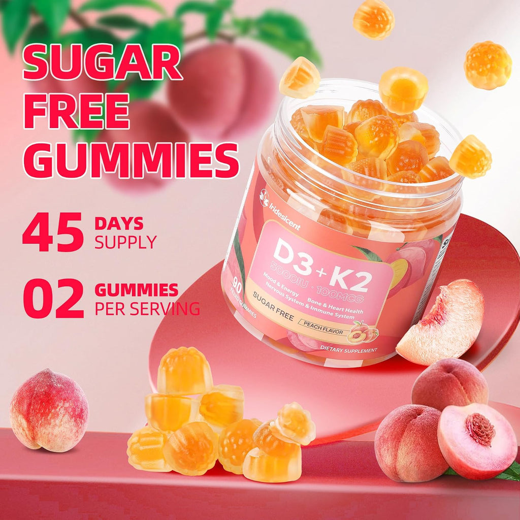 90 count vitamin D3 K2 gummies