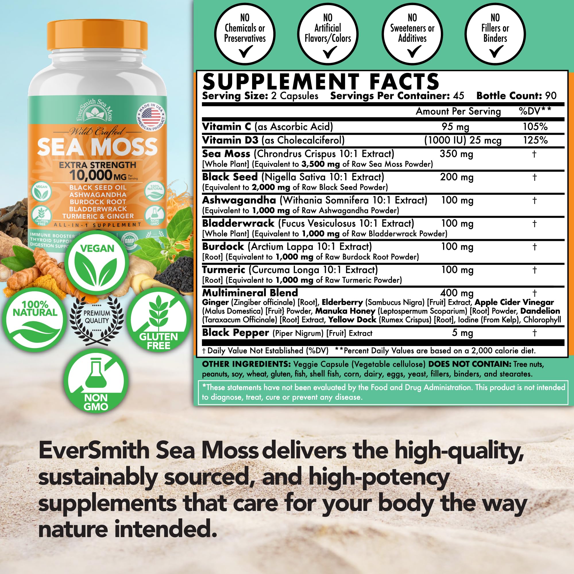 90 count vitamin & mineral capsules