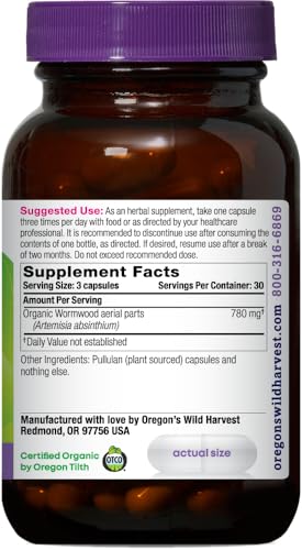 90 count wormwood capsules for digestion