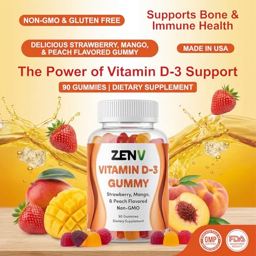 90 count ZENV Vitamin D3 gummies