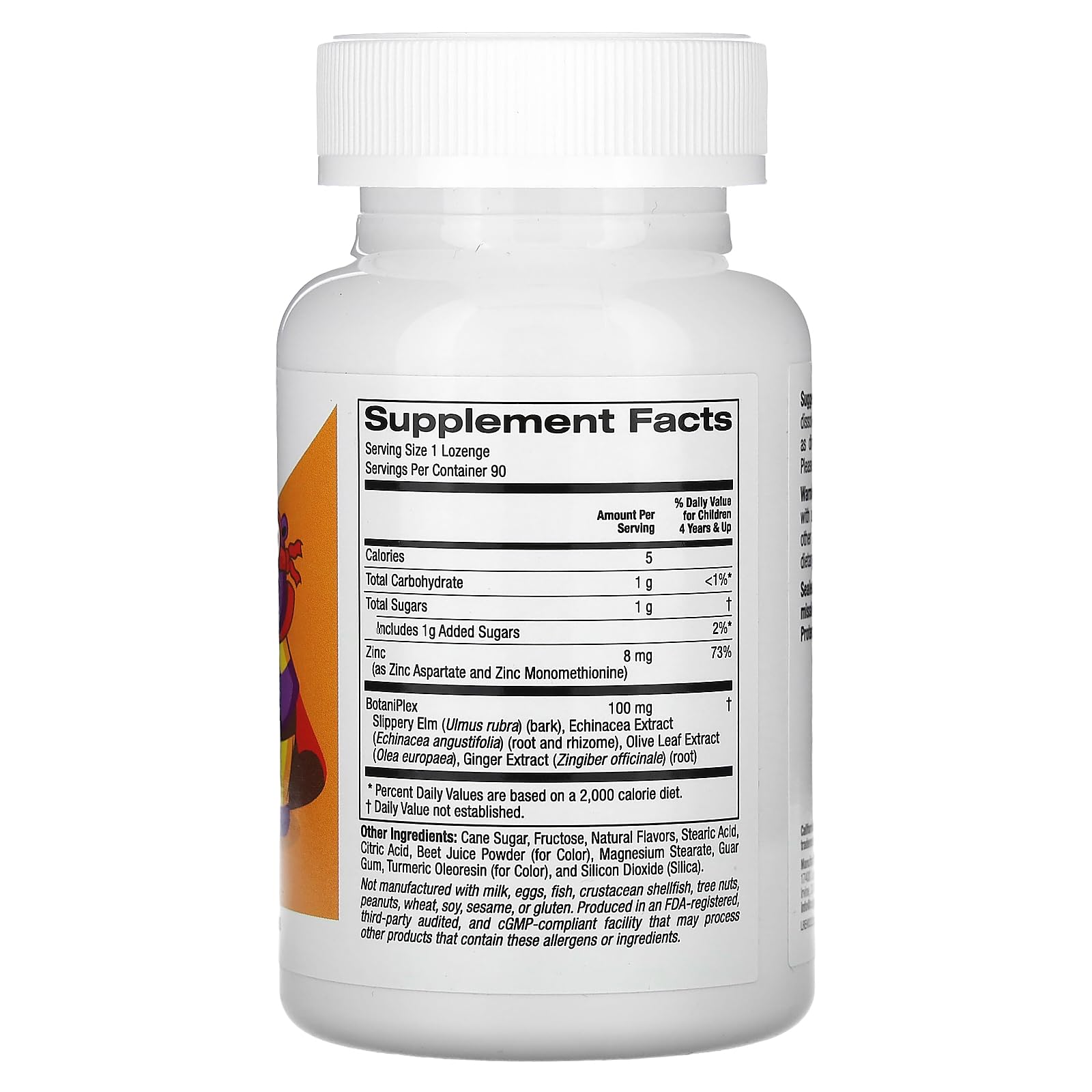 90 count zinc lozenges for immune support