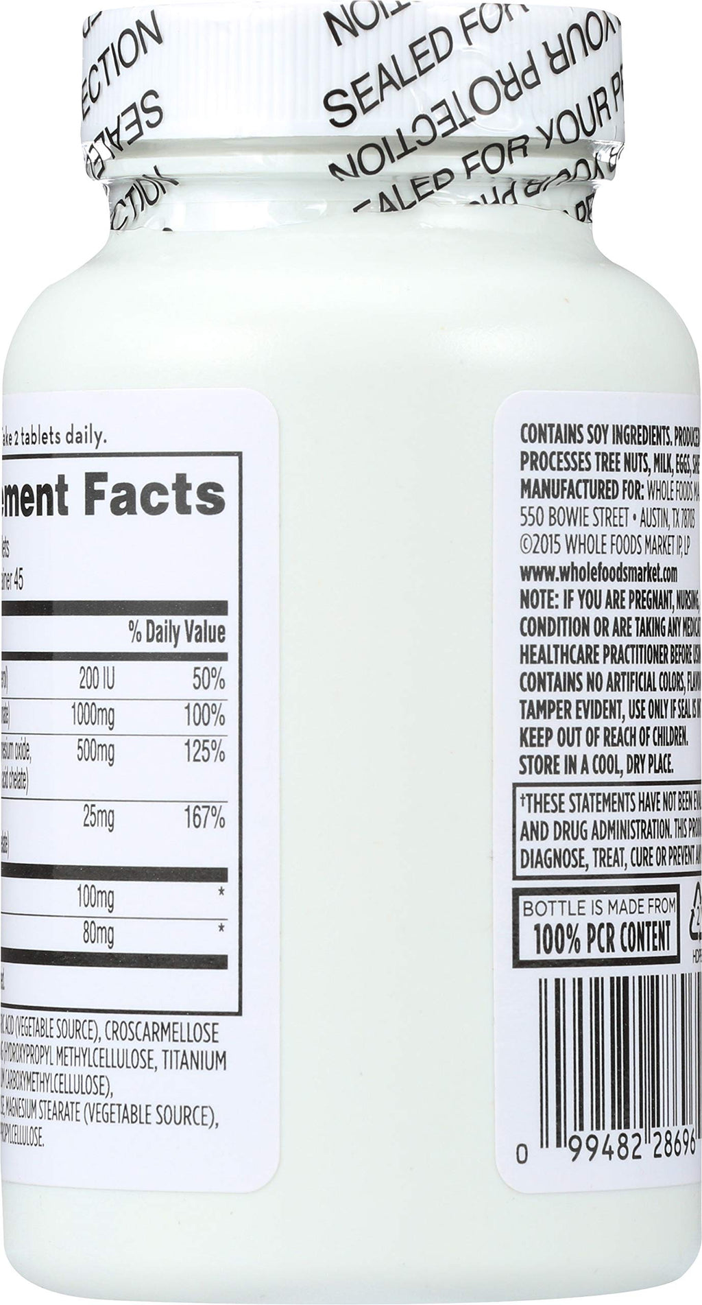 90 count zinc vitamin capsules