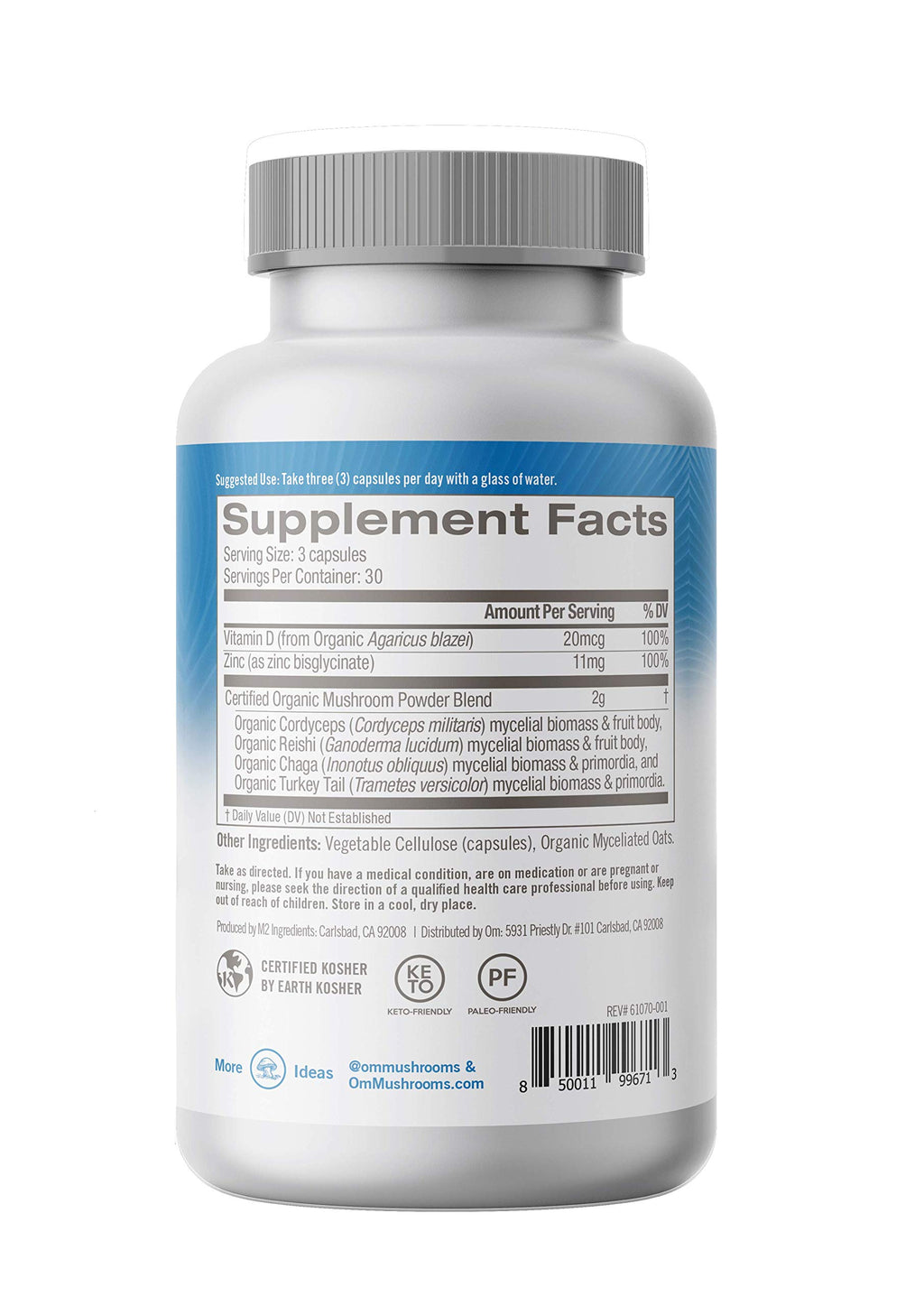 90 CT mushroom capsules for vitality