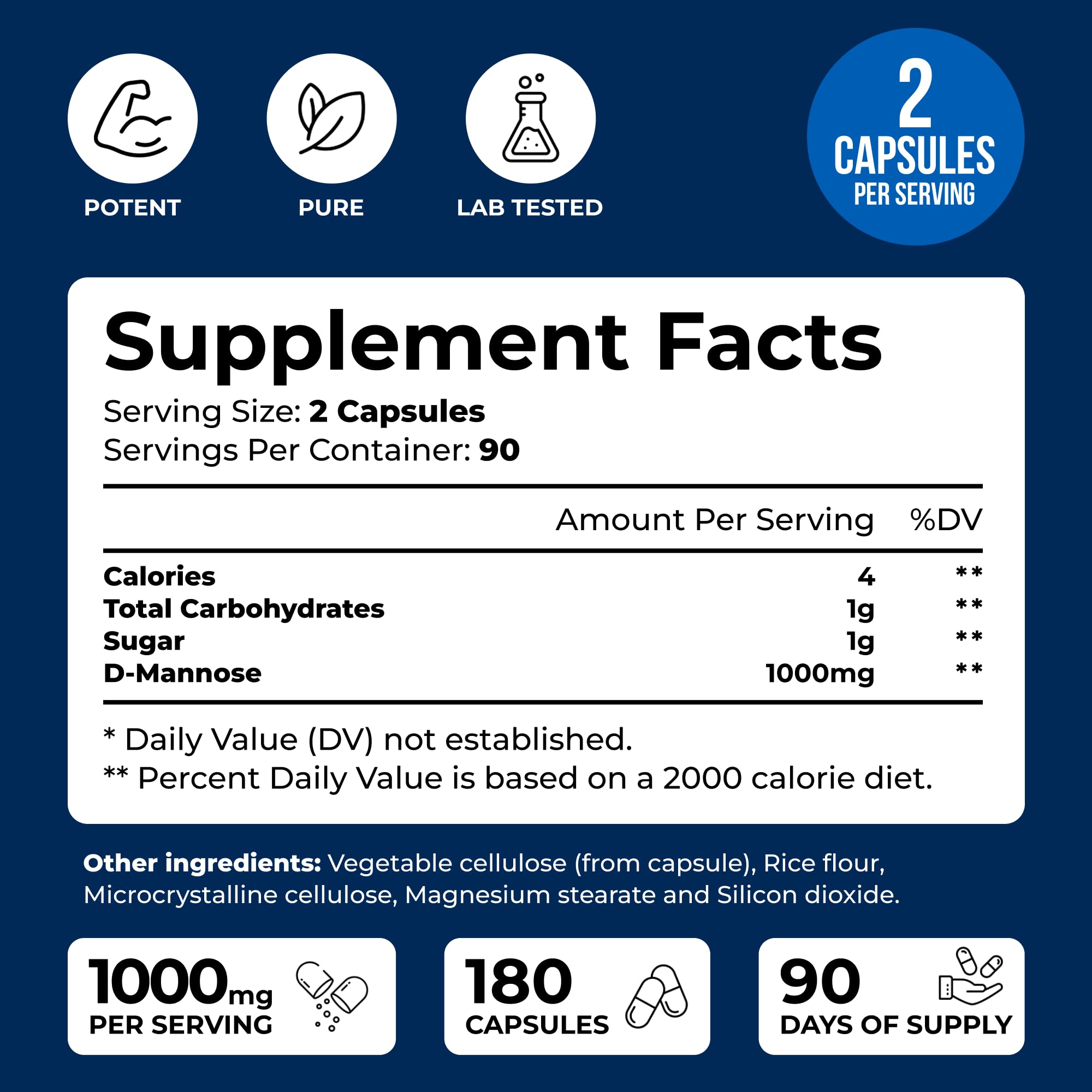90 day supply of D-Mannose