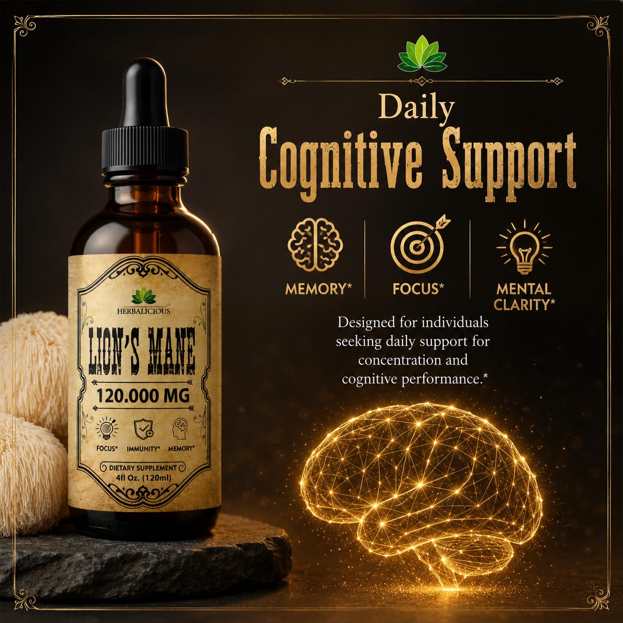 90-day supply of mushroom tincture