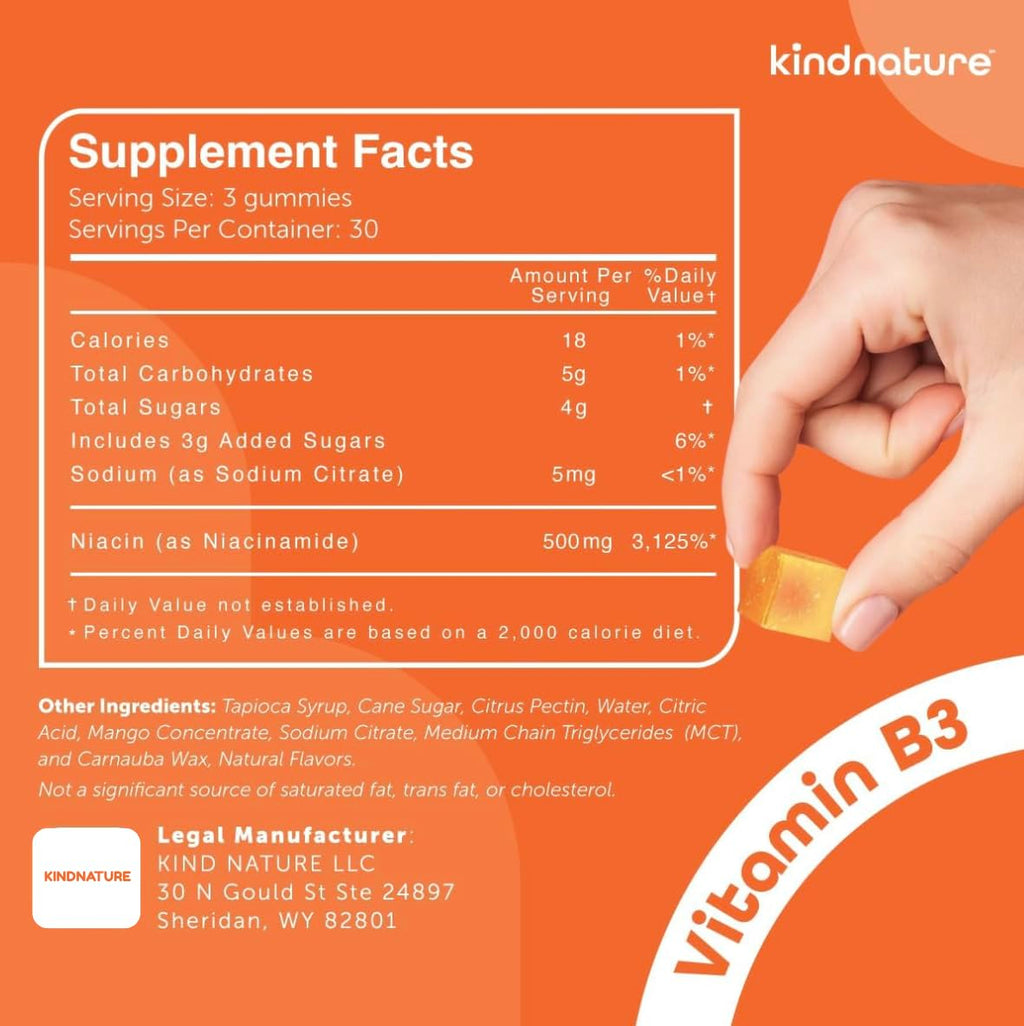 90 gummies vitamin b3 for daily use
