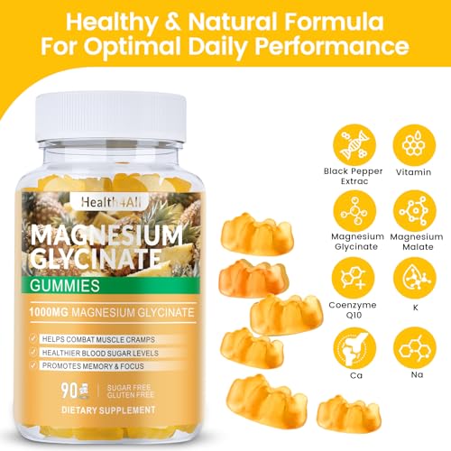90 pineapple gummies for daily magnesium intake