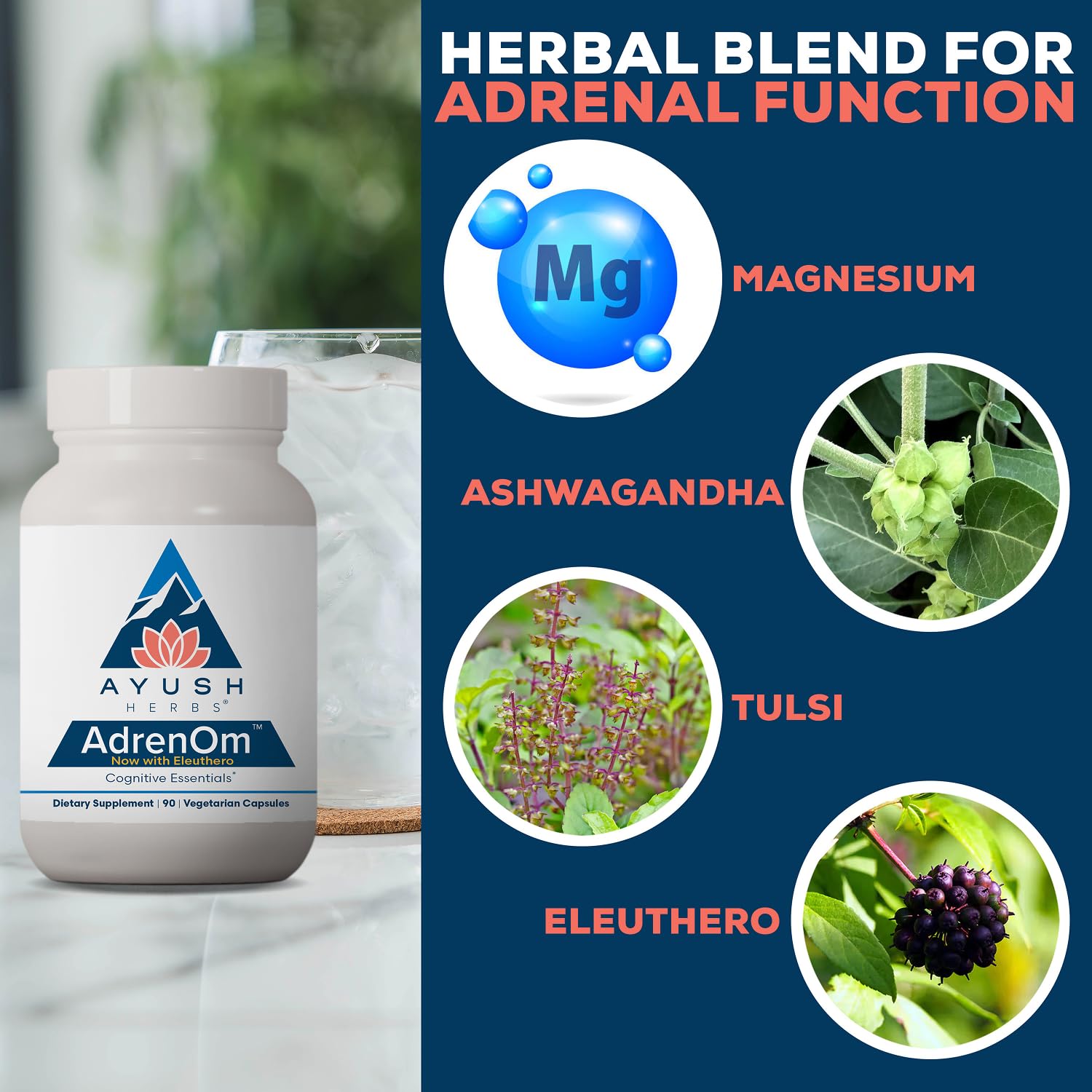 90 servings of Ayush Herbs AdrenOm