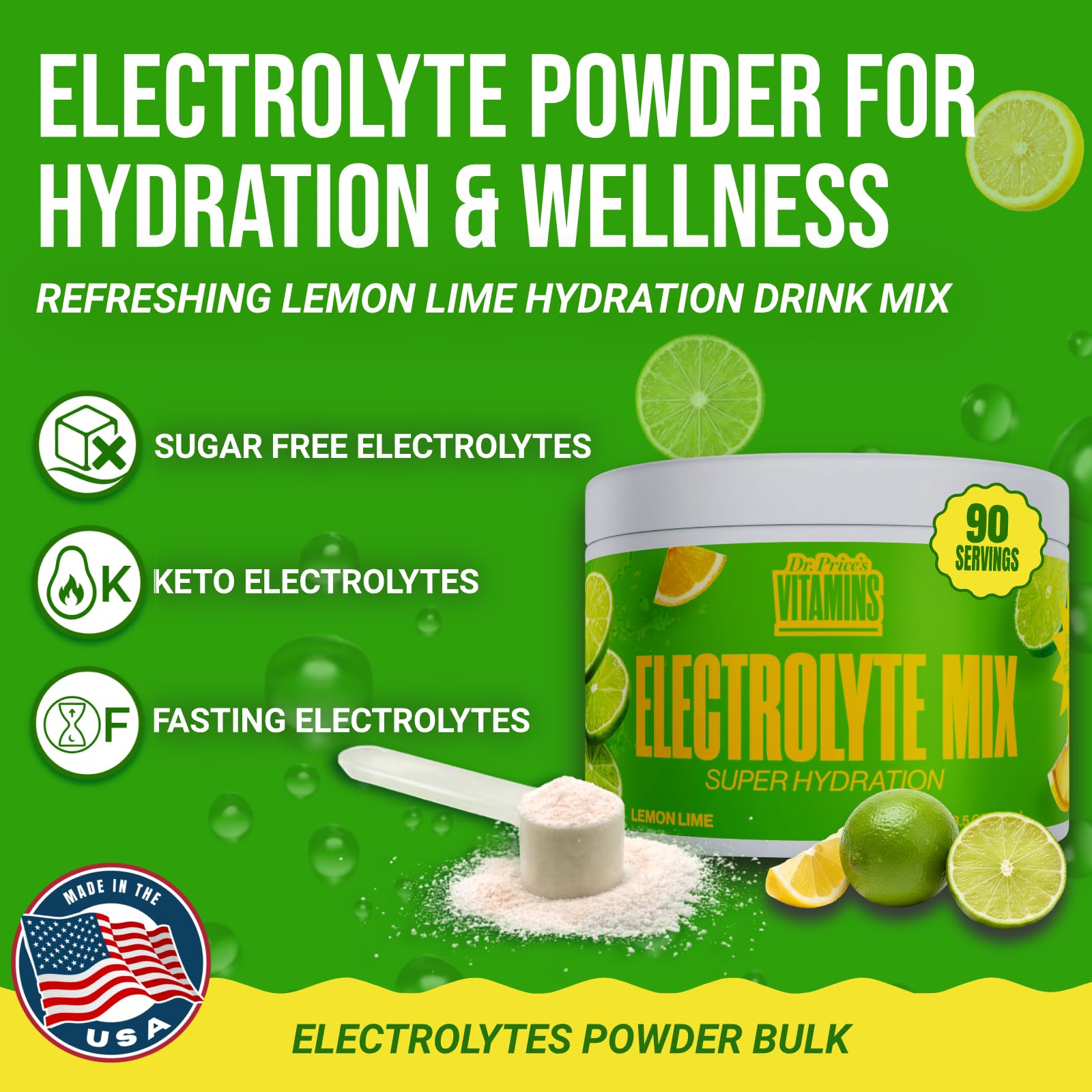 90 servings of electrolyte powder