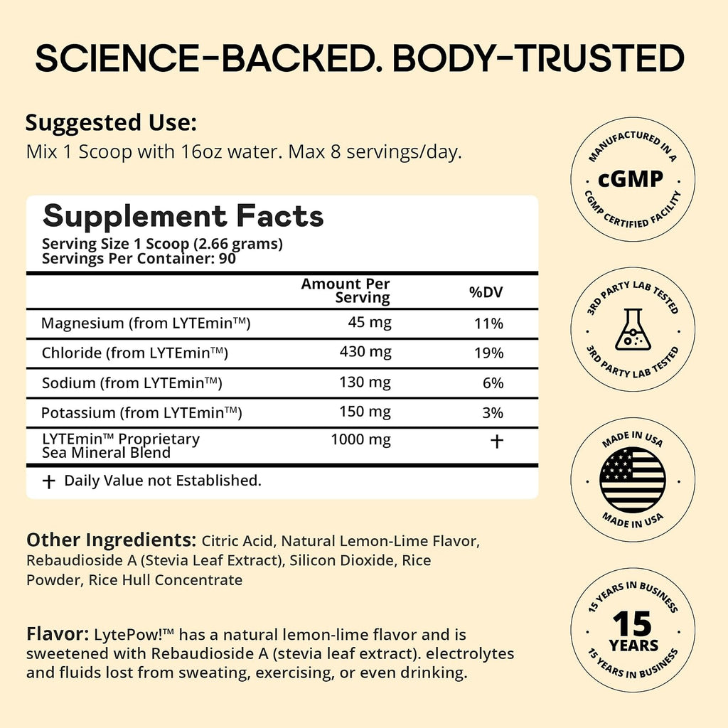 90 servings of electrolyte powder