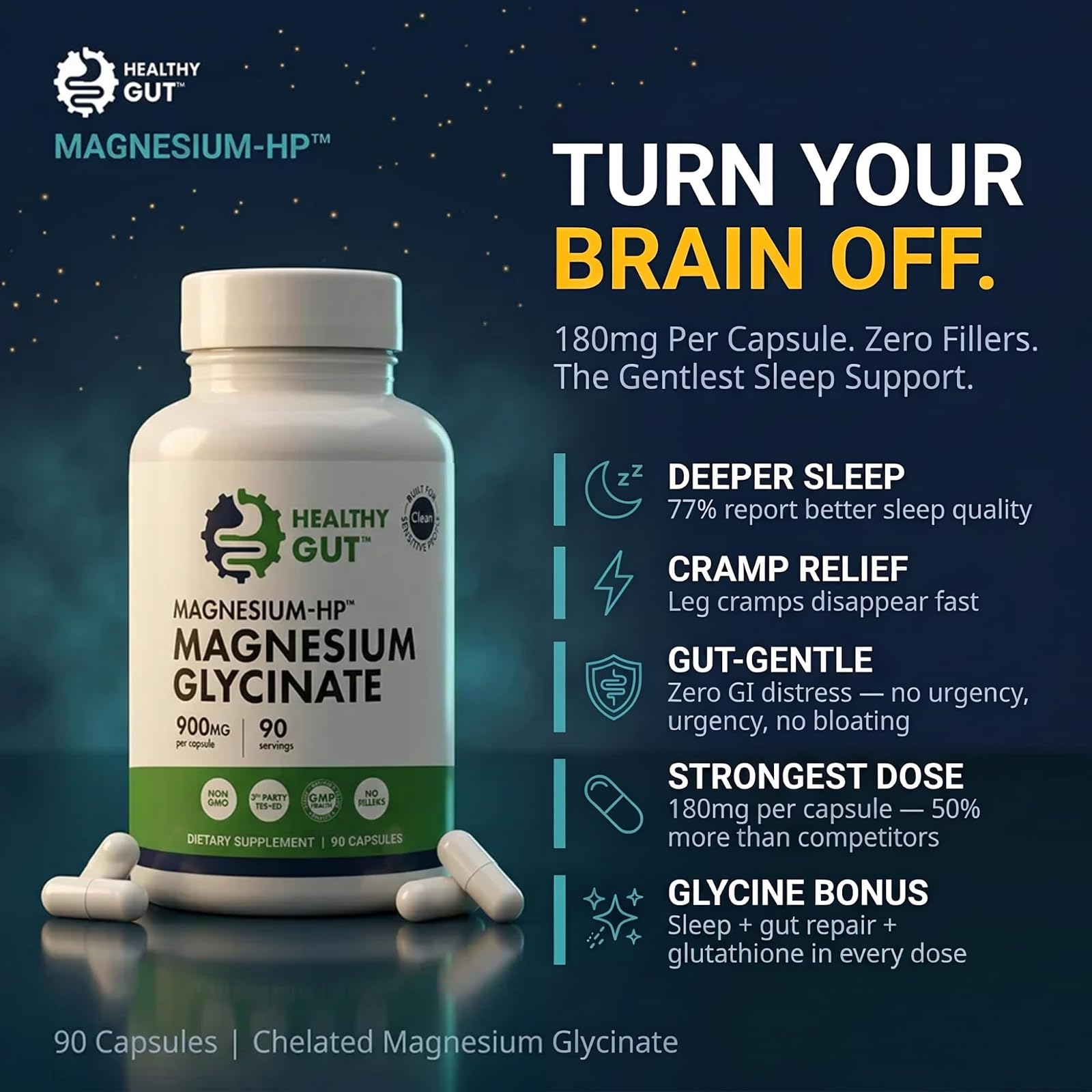 90 servings of magnesium bisglycinate