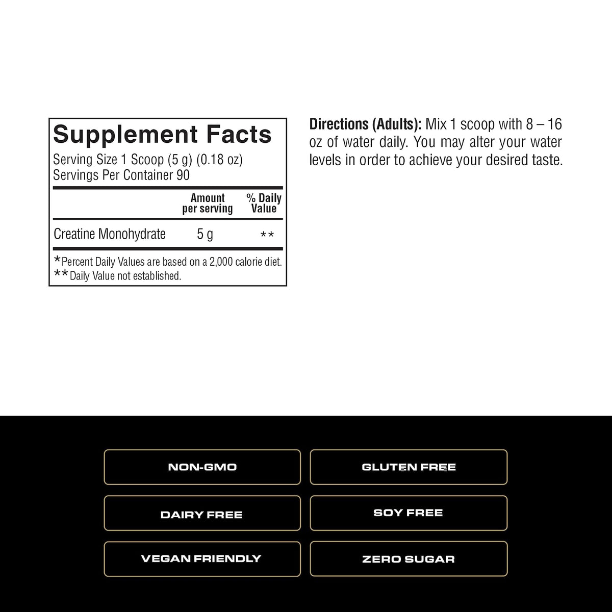 90 servings of pure creatine